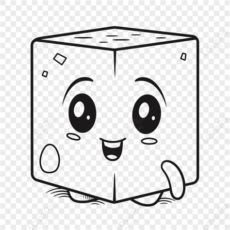 귀여운 만화 치즈 큐브 색칠 페이지 개요 스케치 드로잉 벡터 라인 아트 몸짓 Png 일러스트 무료 다운로드 Lovepik