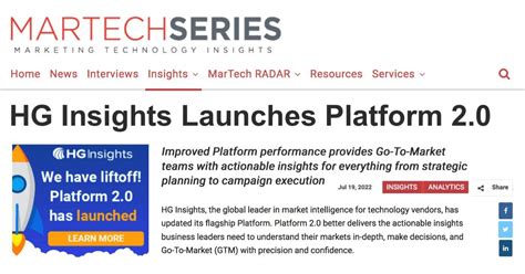 Hg Insights On Linkedin Hg Insights Launches Platform 2 0