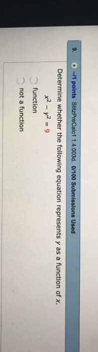 Solved Determine Whether The Following Equation Represents Y