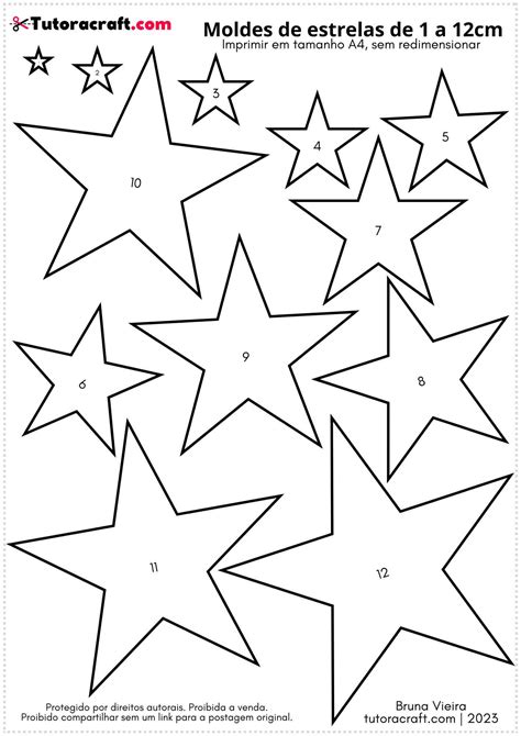 Modelos De Estrelas De Tamanhos Diferentes Molde De Estrela Opções