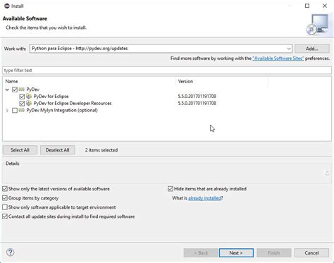Eclipse Y Pydev Para Python Programación De Libre Uso