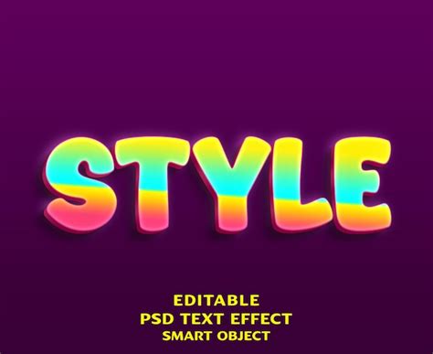 premium psd style 3d text effect design