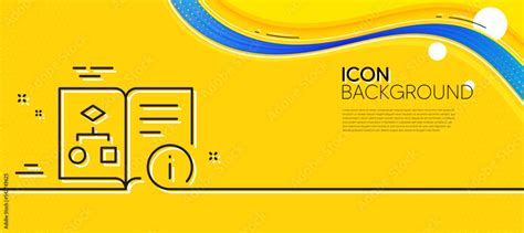 Technical Algorithm Line Icon Abstract Yellow Background Project