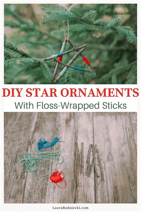 How To Make A Star Ornament Using Floss Wrapped Sticks