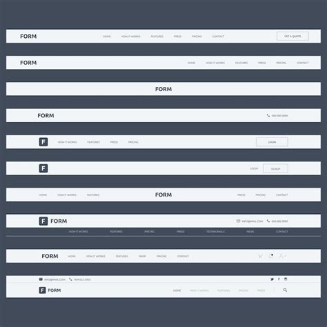 Premium Psd Website Navigation Bar Layout Customization File
