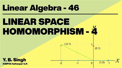 Linear Algebra 46 Linear Space Homomorphism 4 9 Y B Singh Knipss Sultanpur Youtube