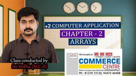 Computer Applicationchapter 2 Arrayspart 1 Youtube