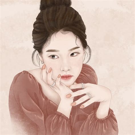 한국화 인물화 디지털아트 By Yunniroom 포트폴리오 노트폴리오