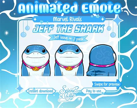 Animated Jeff Leave Emotes 2 Pack Jeff The Shark Emote For Twitch