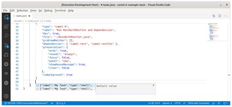 Visual Studio Code How To Provide Completion For Tasks Json Stack Overflow