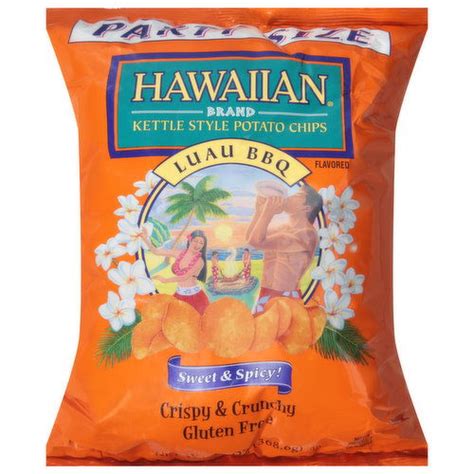Hawaiian Potato Chips Luau Bbq Kettle Style Party Size Smart And Final
