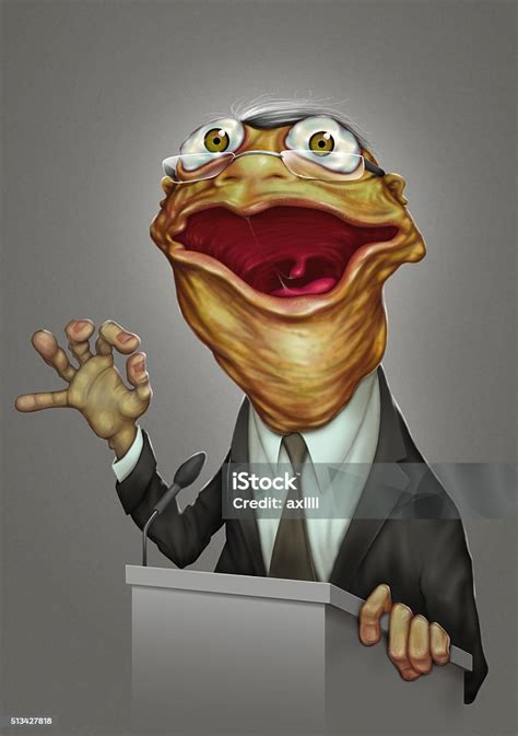 Politician Boring Frog Face Stock Illustration Download Image Now