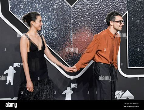 Margaret Qualley Left And Husband Jack Antonoff Arrive At The Mtv
