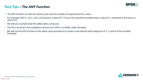 Spss Statistics The Any Function Pptx