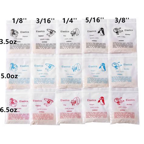 500pcs 65oz50oz35oz Rubber Band Braces Elastics Rings Zoo Chipmunk