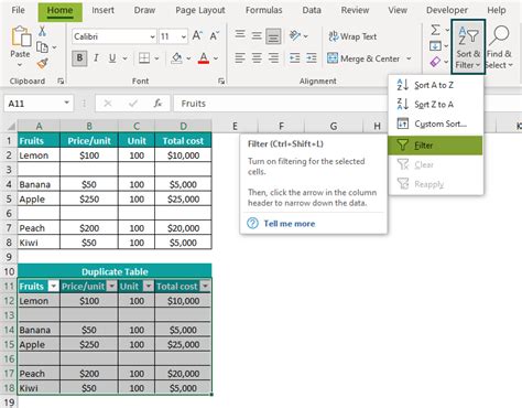 Filter In Excel Shortcut Examples How To Addclearremove