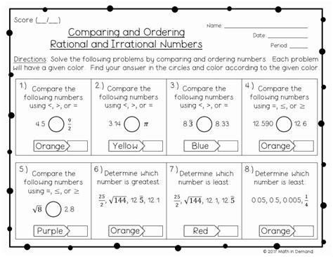 Ordering Rational Numbers Worksheet Elegant Paring And Ordering