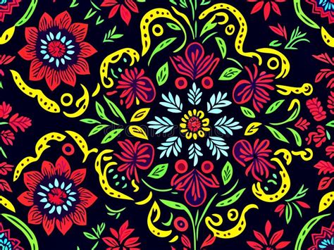 A Mesmerizing Display Of Abstract Wild Floral Patterns Stock