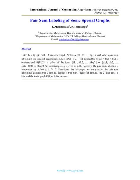 pair sum labeling of some special graphs pdf