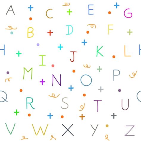 Premium Vector Free Alphabet Seamless Pattern