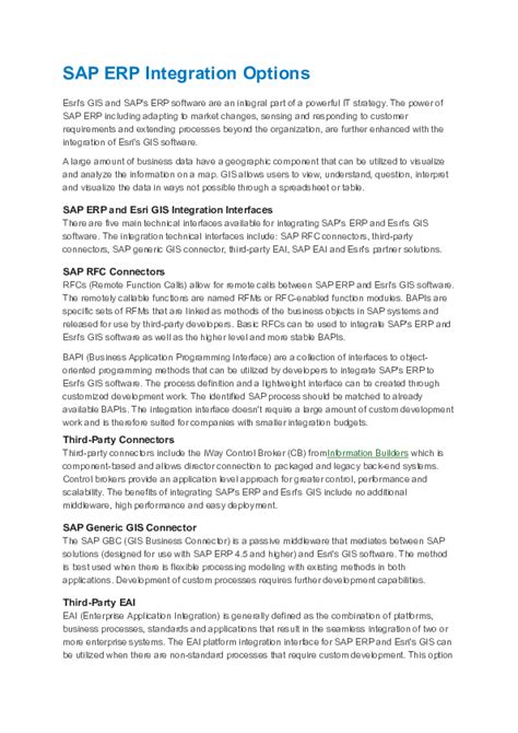 Doc Sap Erp Integration Options