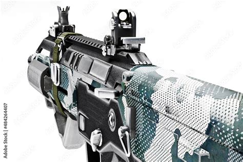 Photo 3d Model Automatic Rifle With A Collimator Sight And Silencer