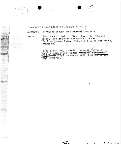 Fbi Microphone Cg 6486 C Located In The Armory Lounge In Chicago Captures Member Dominic