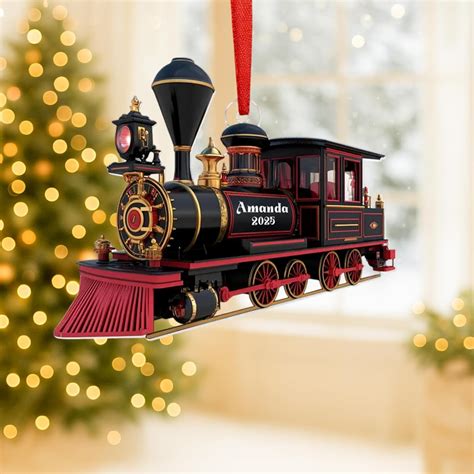 Lovelypod Personalized Train Christmas Ornament Custom