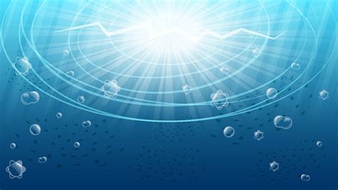 추상 블루 수중 바다 바다 자연 배경 벡터 거품 물고기 및 그림자 해초 벡터 디자인 스타일 거북이에 대한 스톡 벡터 아트 및 기타 이미지 Istock