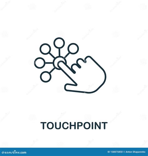 Touchpoint Outline Icon Thin Line Concept Element From Customer