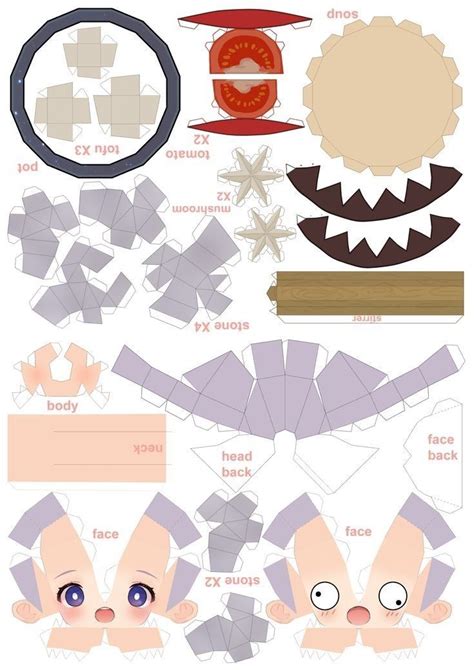 1 5 Paimon Papercraft Anime Crafts Paper Doll Template Paper Dolls