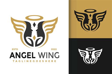 Angels Wings Logo Design Brand Identity Logos Vector Modern Logo