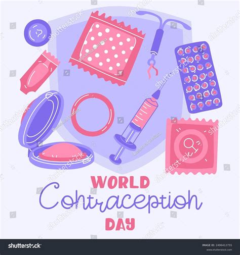 World Contraception Day September Various Contraceptives Stock Vector World Contraception Day September Various Contraceptives Stock Vector
