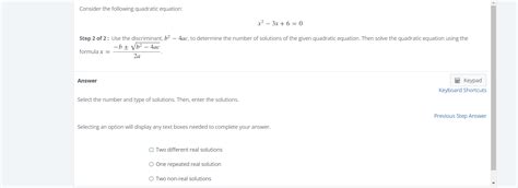 Solved Consider The Following Quadratic Equation Chegg