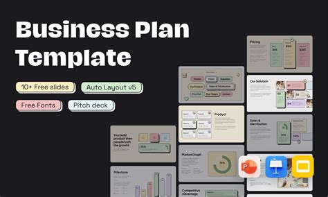 Business Plan Presentation Pitch Deck Support PPT Gslides Keynote Format Figma