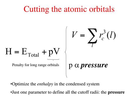 ppt optimization of numerical atomic orbitals powerpoint presentation