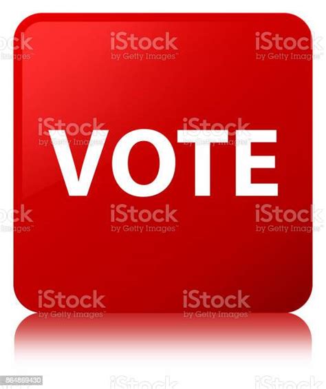 투표 빨간색 사각형 버튼 0명에 대한 스톡 벡터 아트 및 기타 이미지 0명 Referendum 낱말 Istock