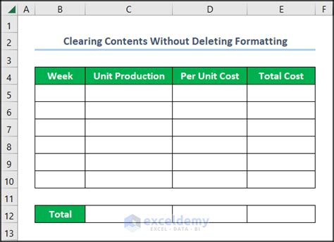 How To Clear Contents In Excel Without Deleting Formulas