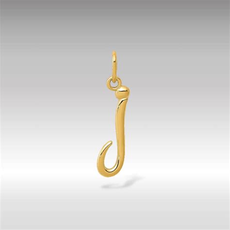 14k Gold Lowercase Initial J Pendant Dainty Personalized Pendant For Elegant Everyday Wear