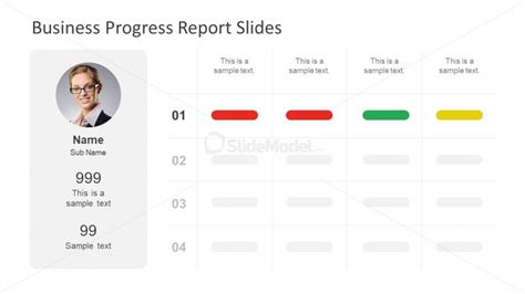 Creative Progress Report PowerPoint Template SlideModel