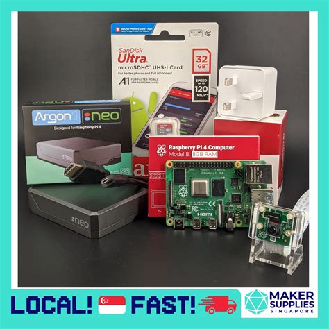 Raspberry Pi Bundle With Argon NEO Case GB RPi Metal Aluminium Alumninum Casing ArgonForty