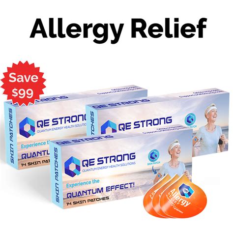 Qe Allergy Relief Skin Patches 3 Boxes Qe Strong