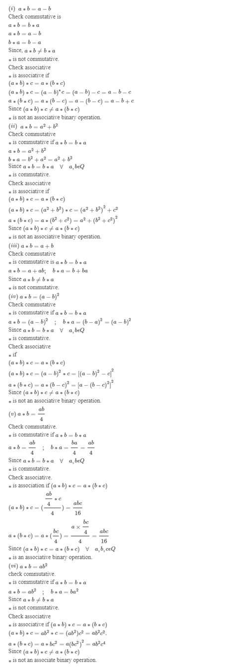 9 Let Be A Binary Operation On The Q Of Rational Numbers As