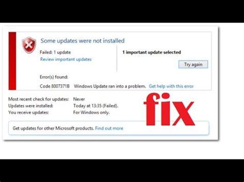 Fix Windows Update Error Code B Some Updates Were Not Installed Coding Error Code