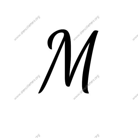 1950s Cursive Script Uppercase And Lowercase Letter Stencils A Z 1 4 Inch Up To 36 Inch Printable