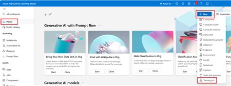 Create A Training Job With The Job Creation Ui Azure Machine Learning Microsoft Learn