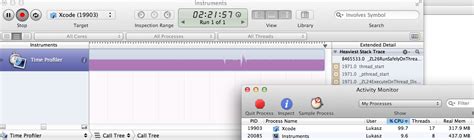 Performance Xcode And Cpu Constantly In The Idle Time Stack Overflow