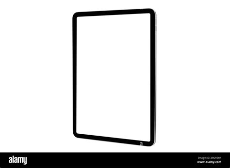 Modern Digital Tablet Blank In Three Quarters Mockup With A Blank White