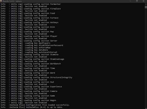 I Have A Problem With Valheim Plus The Mod Says The Unity Info Section