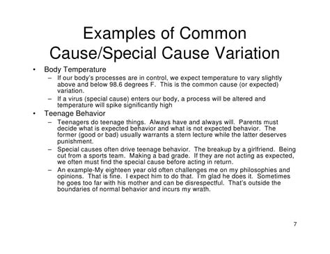Example Of Common Cause Variation At Sharon Lyons Blog